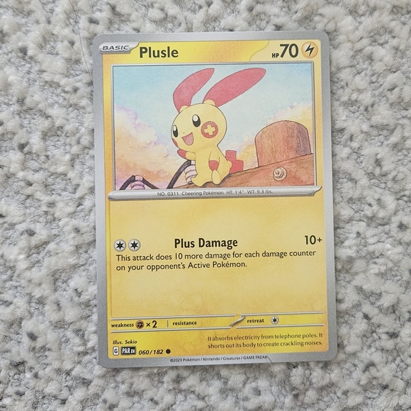 Pokemon | Toys | Pokemon Tcg Card Plusle Paradox Rift 6082 | Poshmark